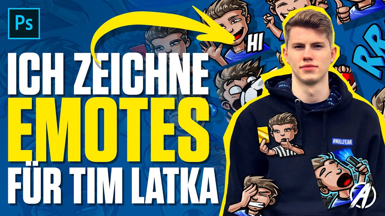 Fussball Twitch Sub Emotes erstellen | Photoshop | Tim Latka | Speedart ...