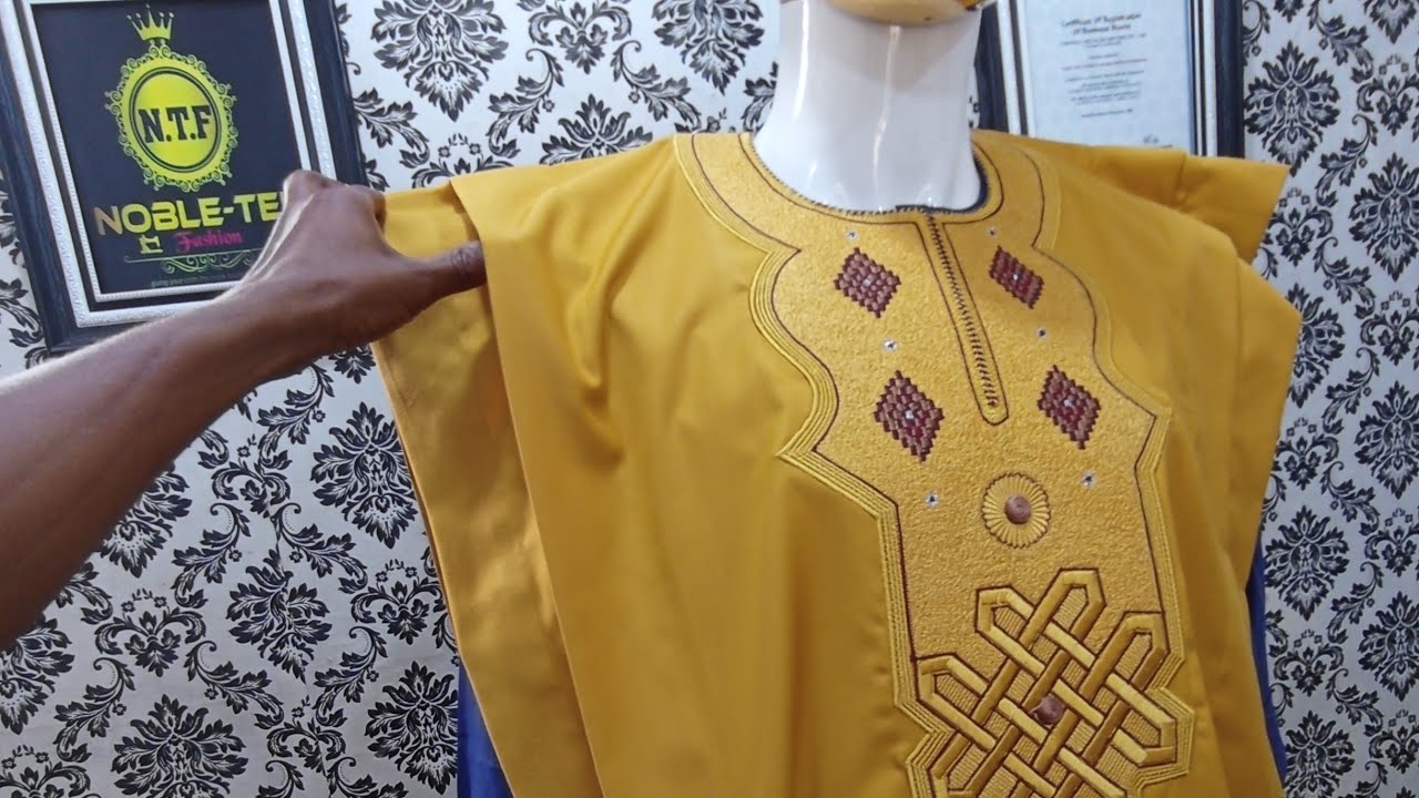 HOW TO CUT AND SEW AGBADA //double folded agbada - YouTube