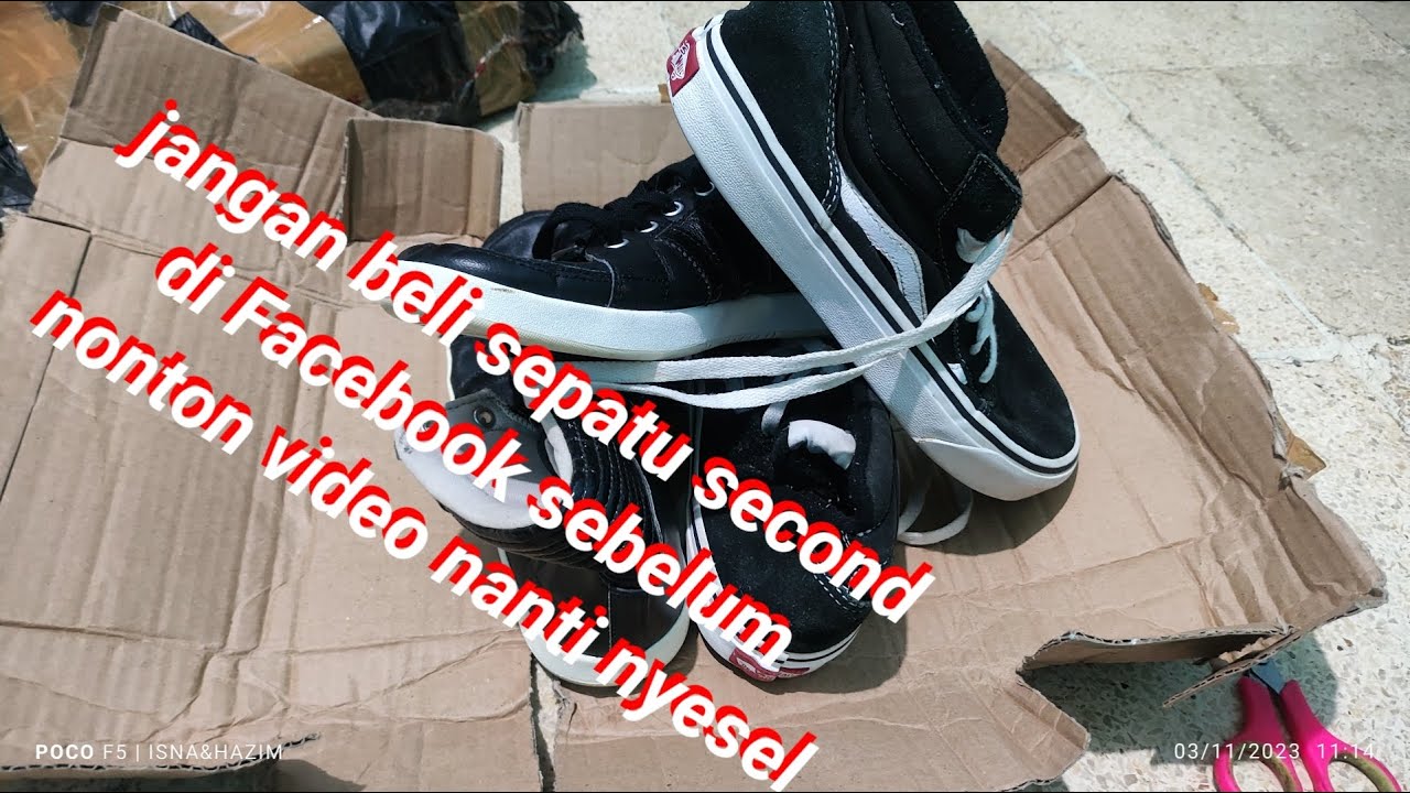 km unboxing sepatu second nyoba beli sepatu dari Facebook langsung kena ...