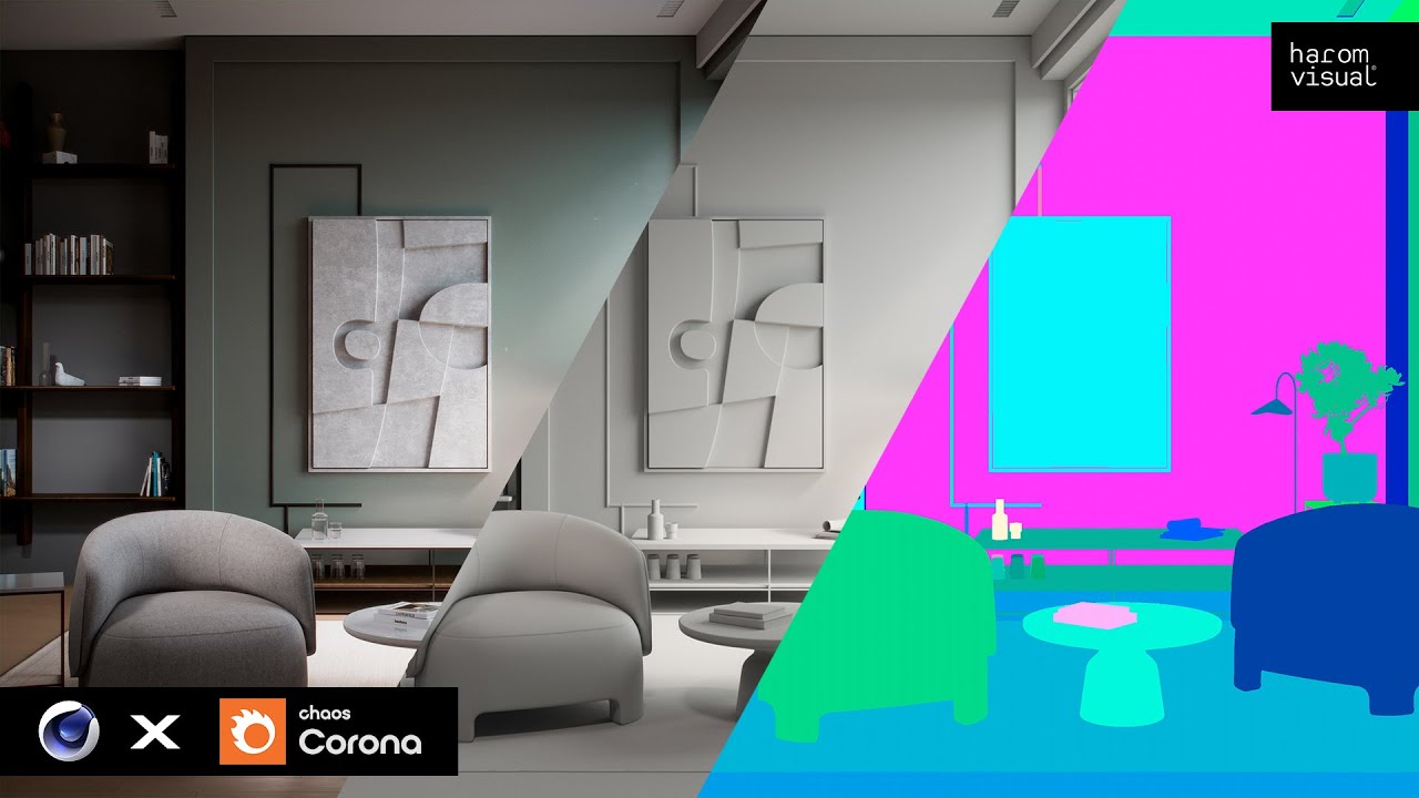 How to Create C4D Interior Scene - Cinema 4D / Corona Speedart - Part1 ...
