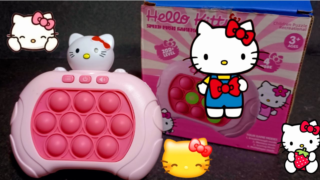 2mins satisfying review hello kitty fast push game |asmr ||trending videos - YouTube