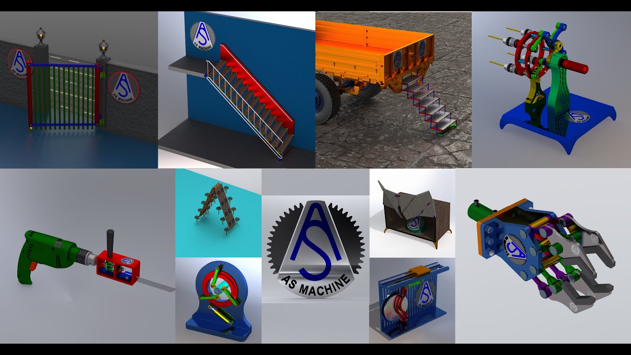 3D Mechanism Animations - Part 3 - YouTube