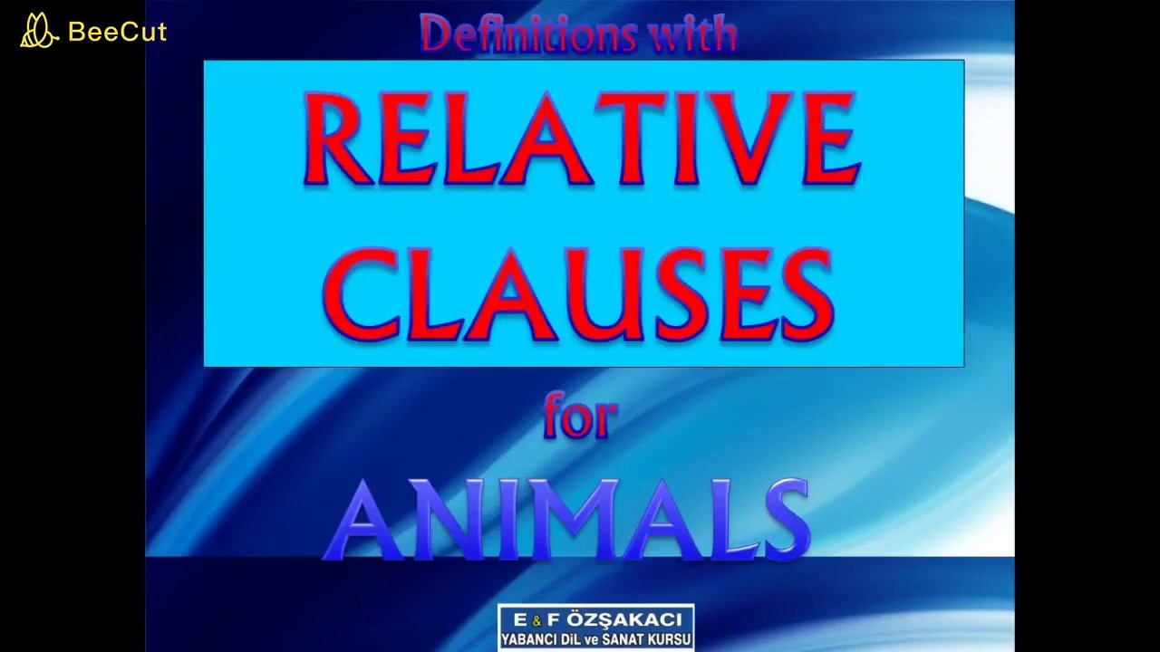 Definitions with RELATIVE CLAUSES for ANIMALS - YouTube