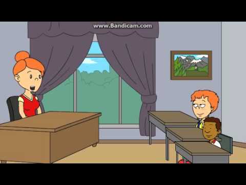 Caillou cuts school/Grounded. - YouTube