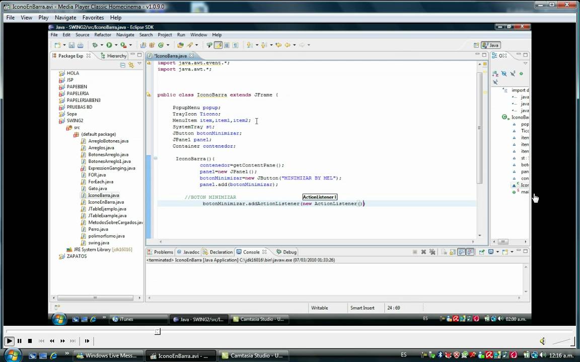 JAVA ICONO EN BARRA DE TAREAS PART 1 (System Tray) - YouTube