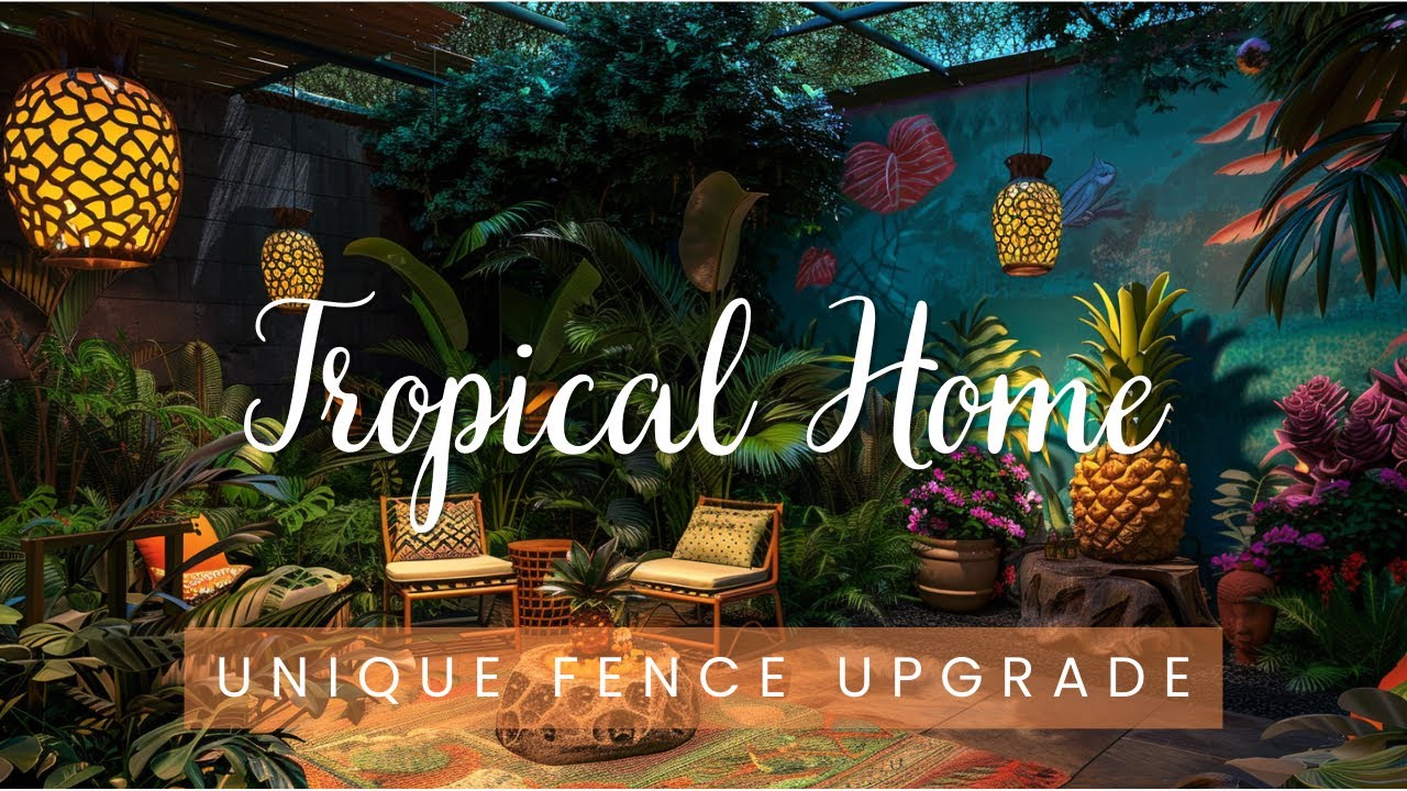 Elevate Your Backyard: Modern Tropical Home with Unique Fence Design ...