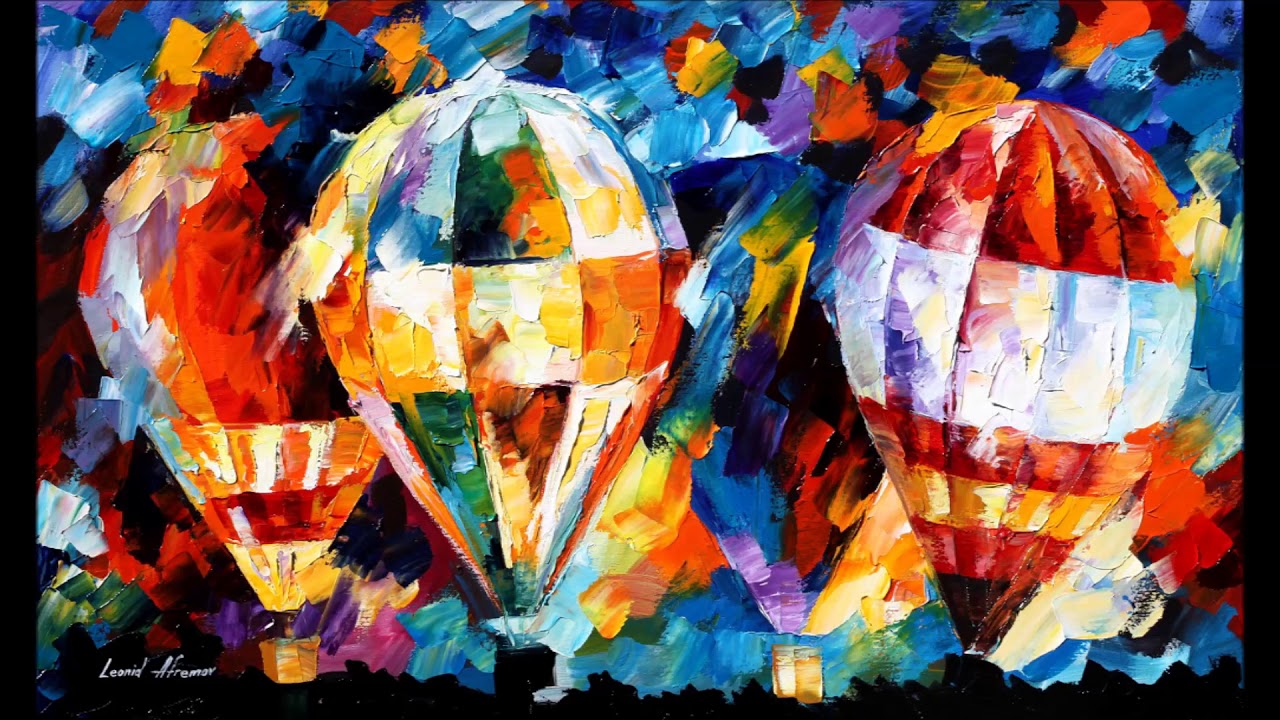 balloons oil painting - YouTube