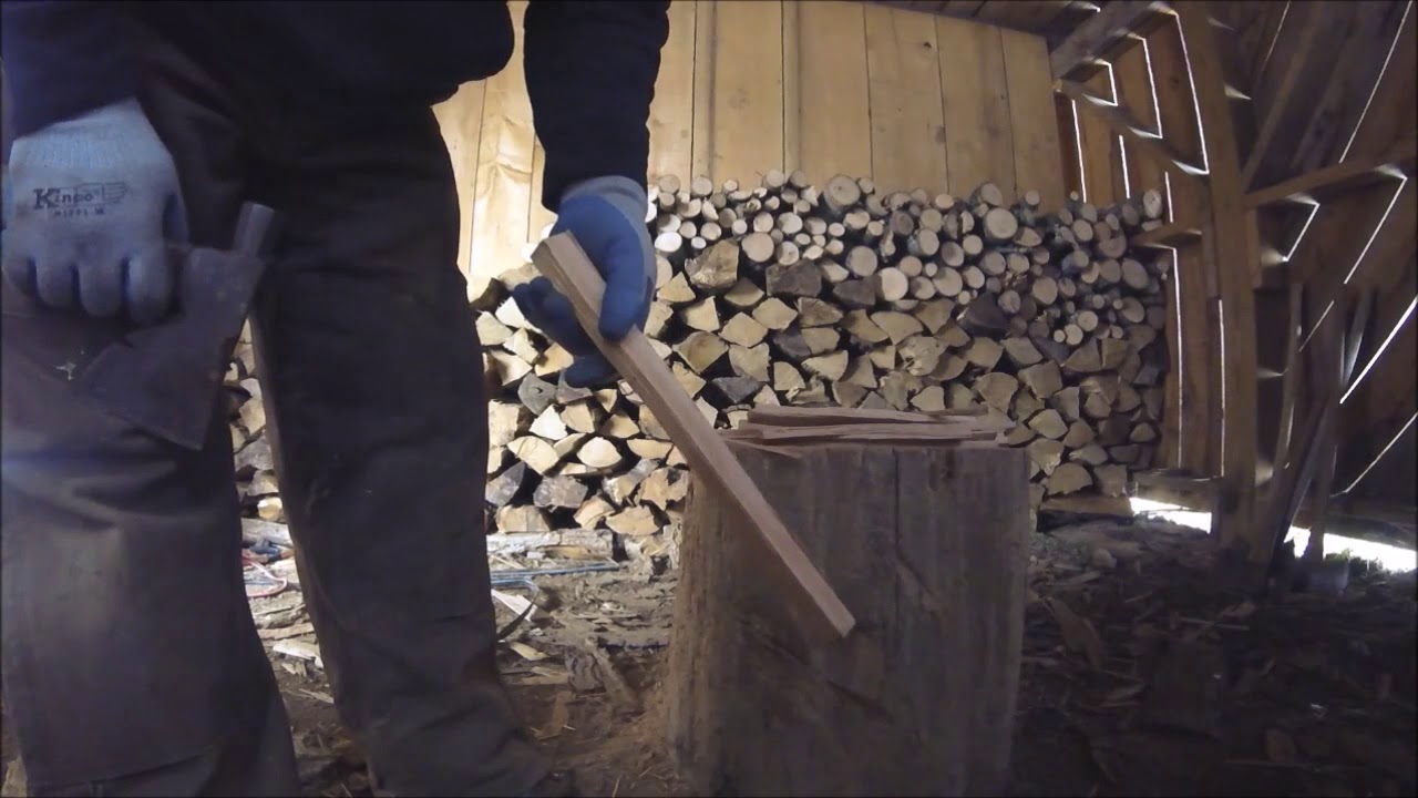 How To Split Kindling - YouTube
