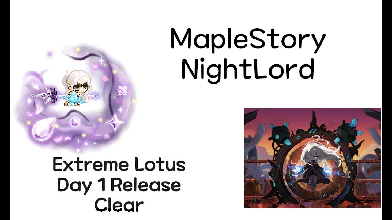 MAPLESTORY NIGHTLORD EXTREME LOTUS CLEAR (WITH LUCID EARRING TRICKS ...