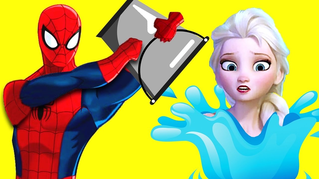 Elsa congelado vs Spiderman JOGAR JUNTO luta com Joker & Maleficent ...