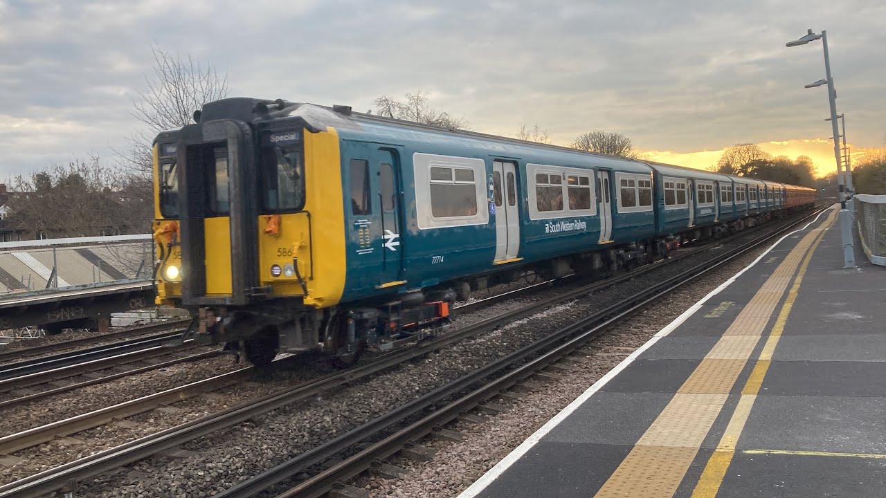 New BR Blue Grey 455868 passes Berrylands - YouTube