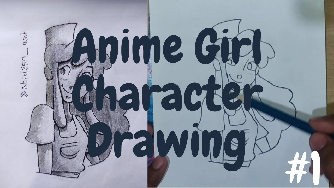 Anime Girl Character Drawing & Shadowing | Pencil Drawing | [#1] - YouTube