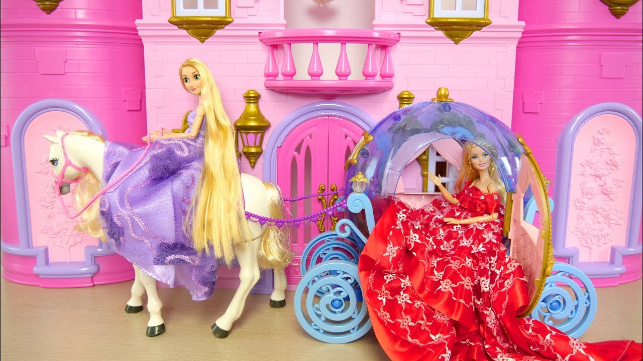 Pink Palace Princess Rapunzel Barbie Day Routine Putri istana Princesa ...