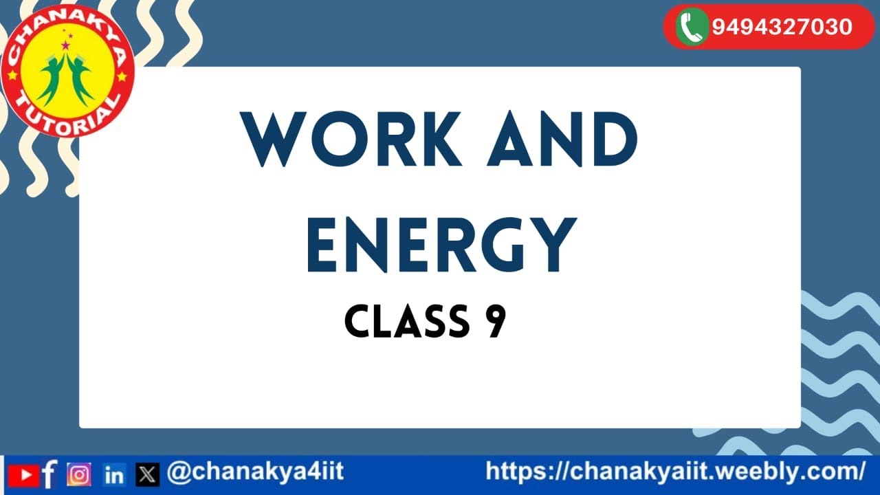 Work, Energy and Power Class 9 L3 - YouTube