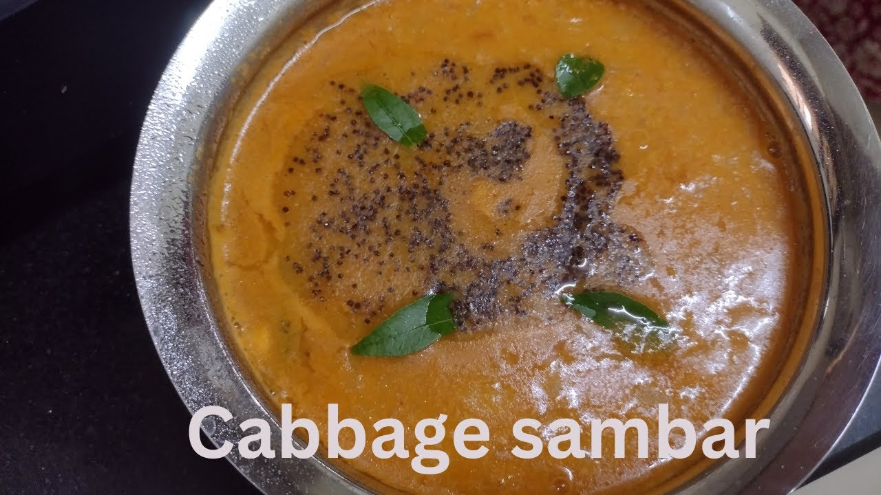 Cabbage sambar || patta gobhee sambar || elekosu sambar || muttaikose ...