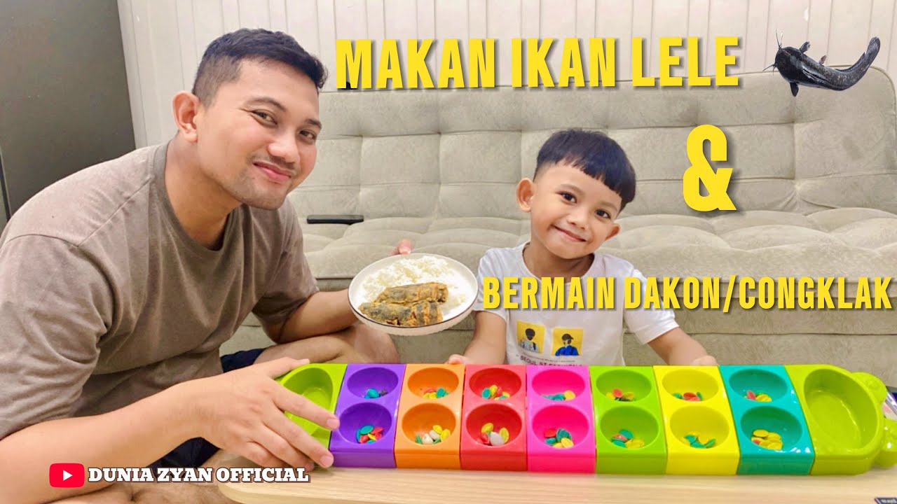 Makan ikan lele sambil bermain dakon atau congklak mainan tradisional di kemas modern 😎 Bermain ...