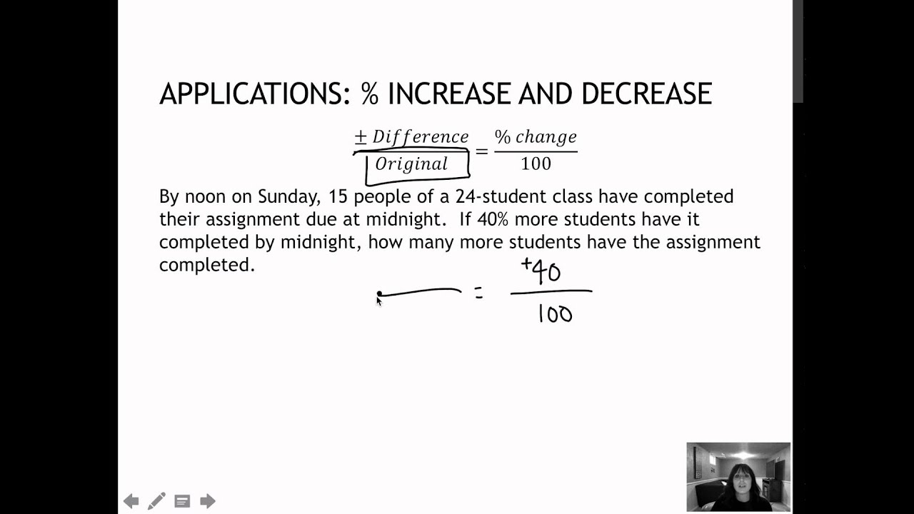 137 Applications - Percent Increase and Decrease (6.7) - YouTube