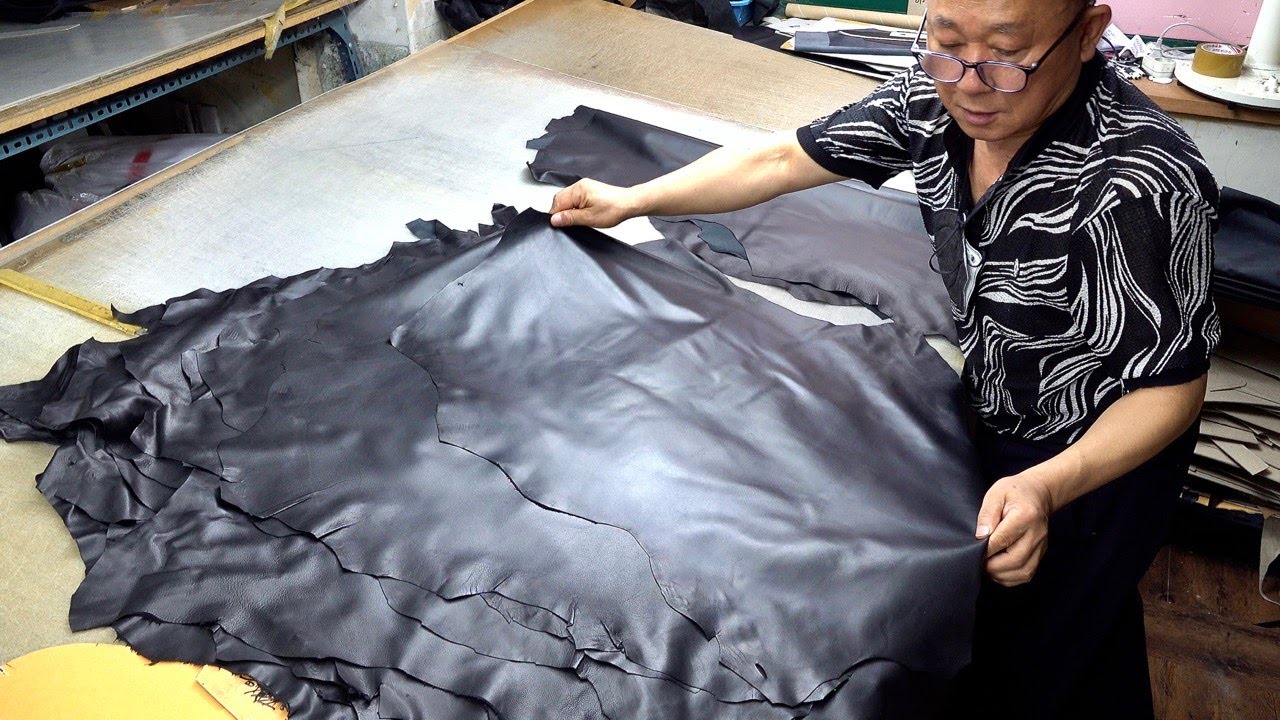 Handmade Sheepskin Jacket Factory Process. Korean Lambskin Jacket ...