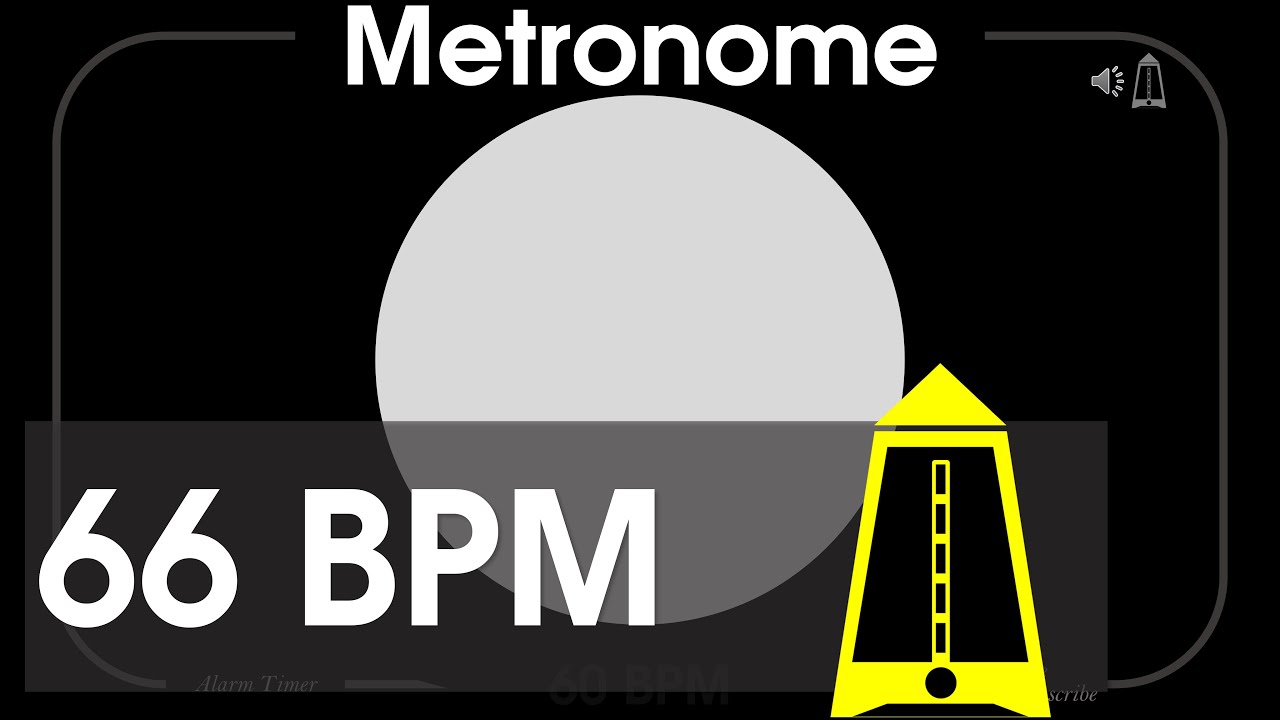 66 BPM Metronome - Adagietto - 1080p - TICK and FLASH, Digital, Beats ...