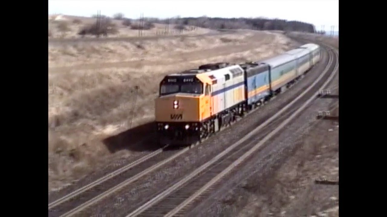 Trains east of Toronto - March 19, 1992 - YouTube