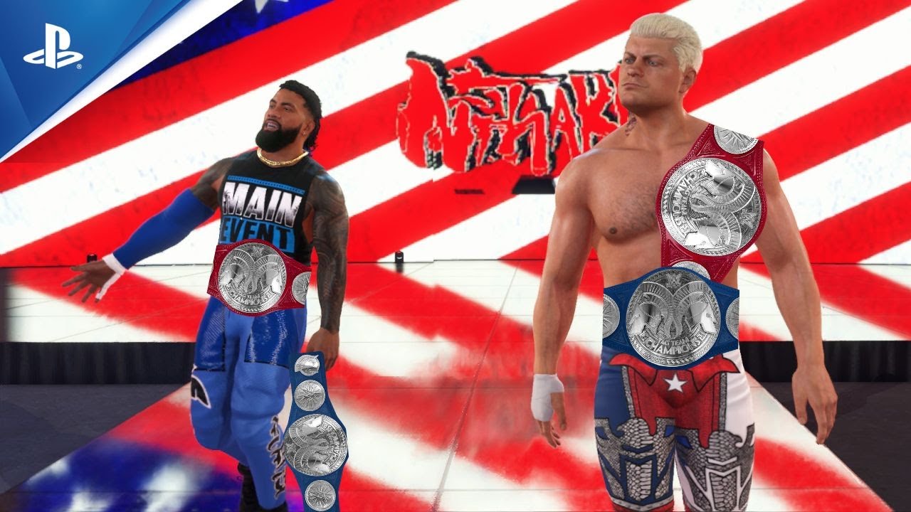 WWE Cody Rhodes & Jey uso Wins The UNDISPUTED TAG TEAM Championship ...