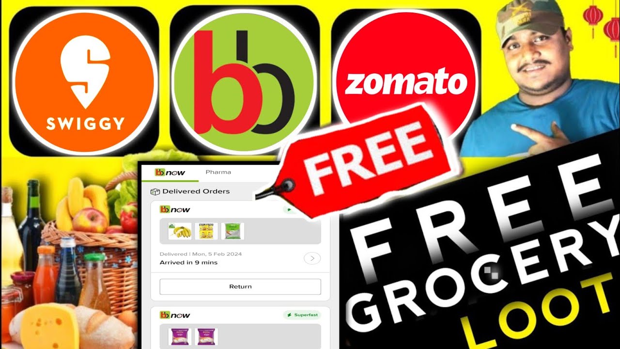 🥗🍕200₹ Free Grocery Loot | Free Food Order Online | Big Basket Offer ...