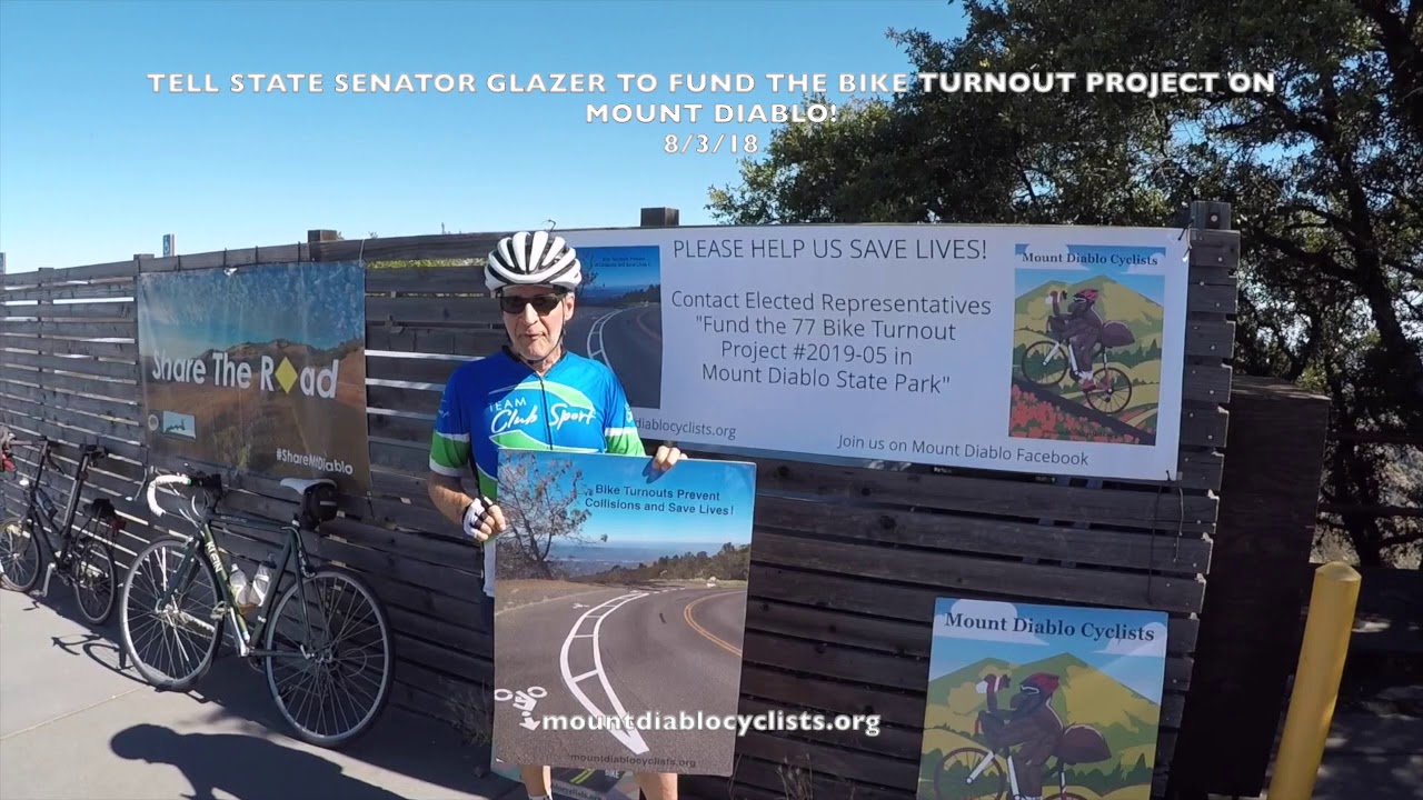 State Senator Glazer Fund Bike Turnout Project#2019-05 on Mount Diablo ...