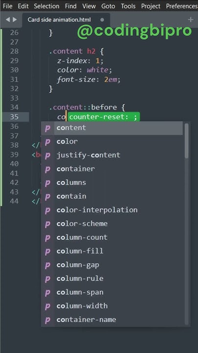 Card Side Animation Html Css Codingbipro Youtube