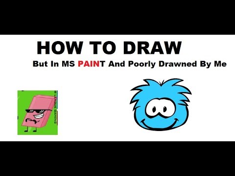 HOW TO DRAW A PUFFLE AND A BFDI CHARACTER But poorly drawned - YouTube