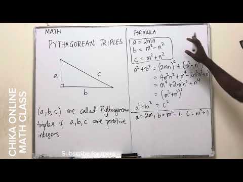 Pythagorean triples (Integer Sides of Right Angled Triangles) #math # ...