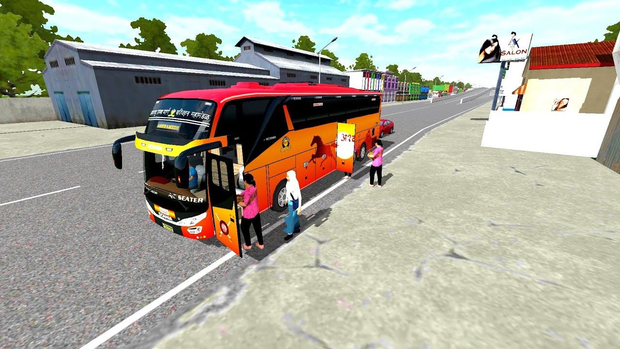MSRTC Ashmedh Bus Game High Speed Car Driving Bus Simulator Indonesia ...