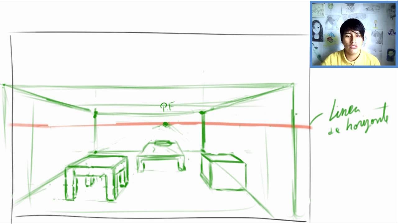 Como usar la linea de horizonte y un punto de fuga - YouTube