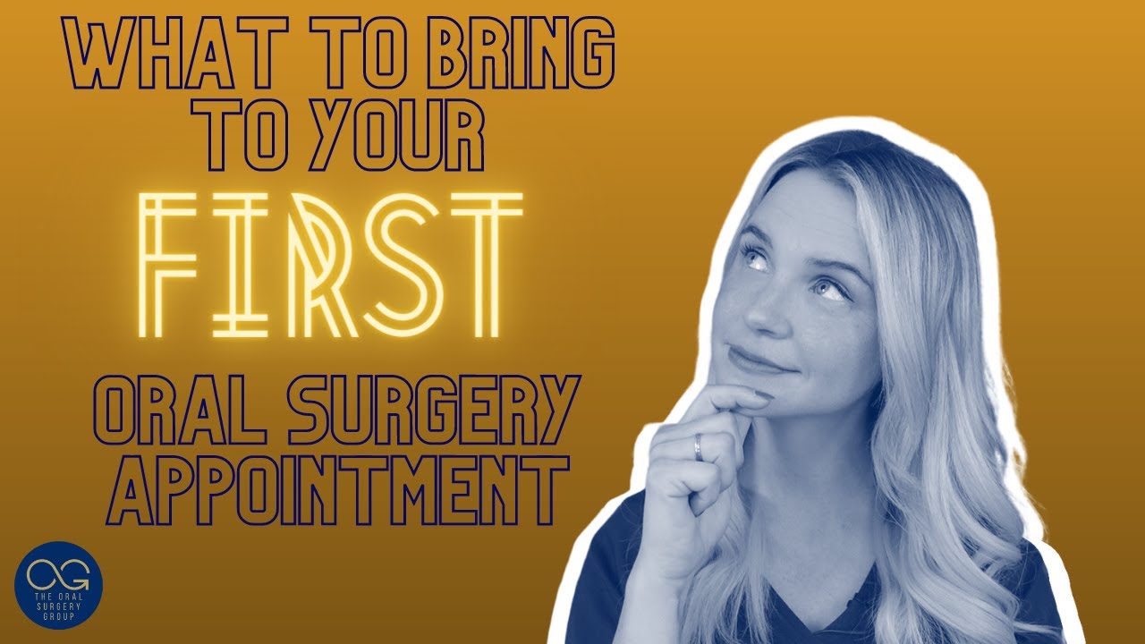 What To Bring To Your First Oral Surgery Appointment! - YouTube