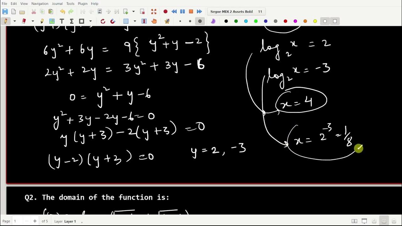 Functions (Questions #4) (Logarithm) - Class XI - Mathematics - YouTube