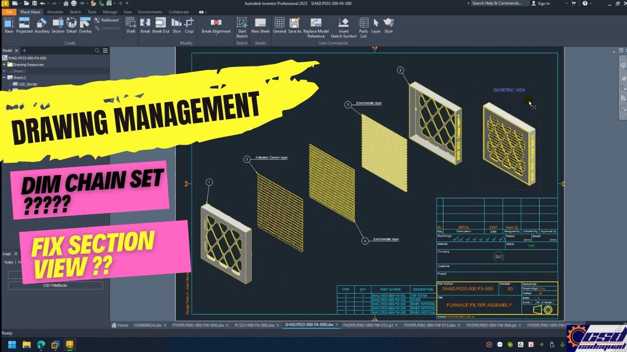 INVENTOR PROFESSIONAL |5. Môi Trường Drawing và phương pháp trình bày ...