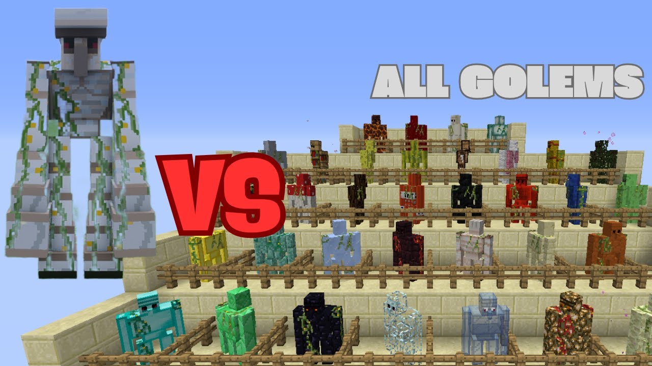 ALL GOLEMS VS MUTANT GOLEM | Minecraft mob battle - YouTube