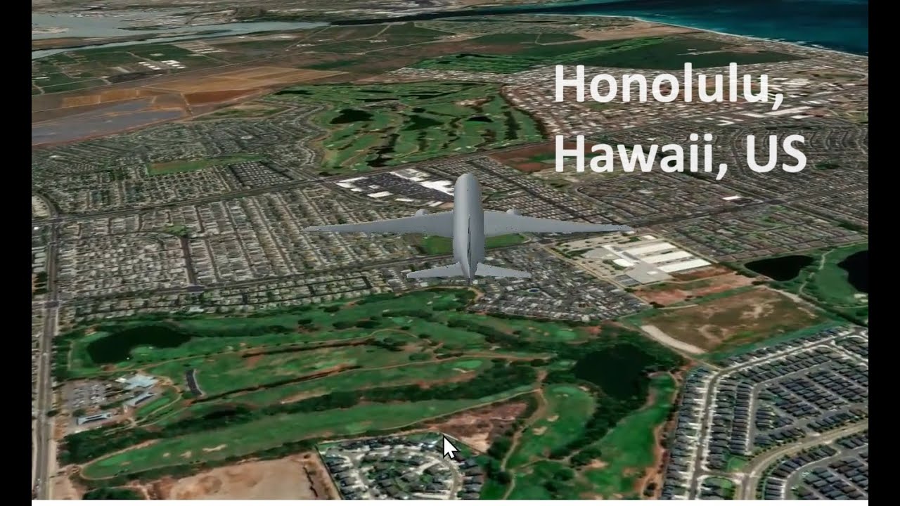 Flight view of Hawaii Island #honoluluairport - YouTube