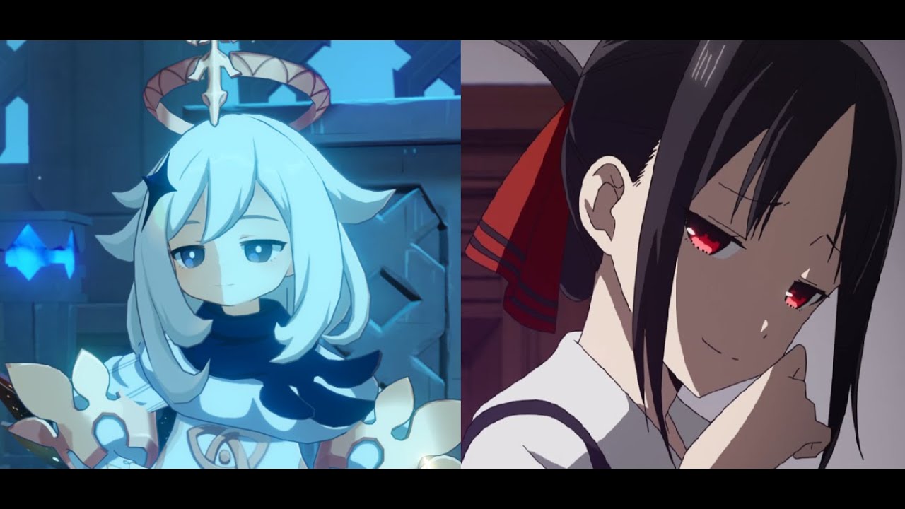 Paimon say "Ehe Te Nandayo" to Kaguya Shinomiya (cv/ Aoi Koga) - YouTube