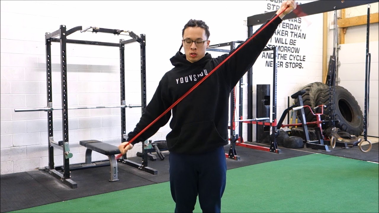 Shoulder Health - Band Pullapart Variations - YouTube