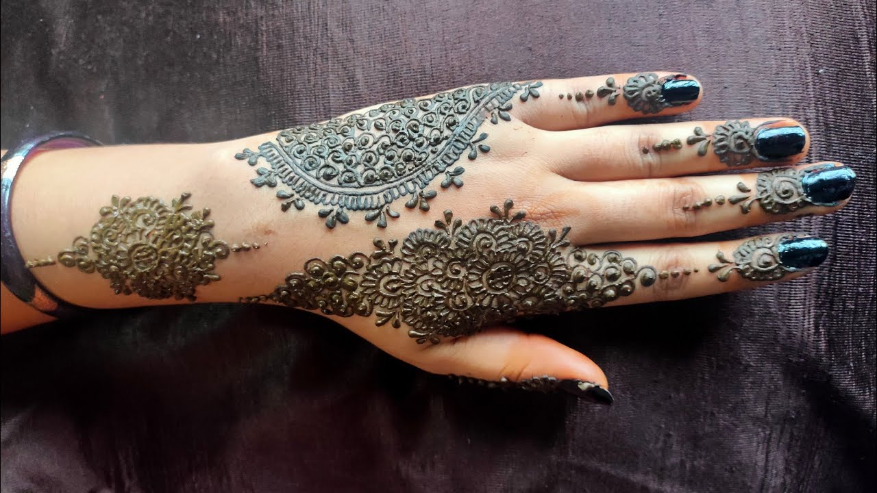 Arabic mehandi | easy mehandi design | new mehandi designs | back hand ...
