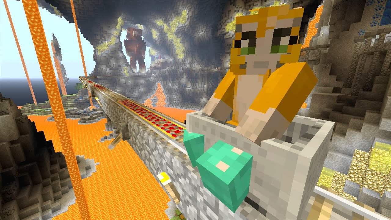 Minecraft Xbox - Cave Den - Train Challenge (35) - YouTube