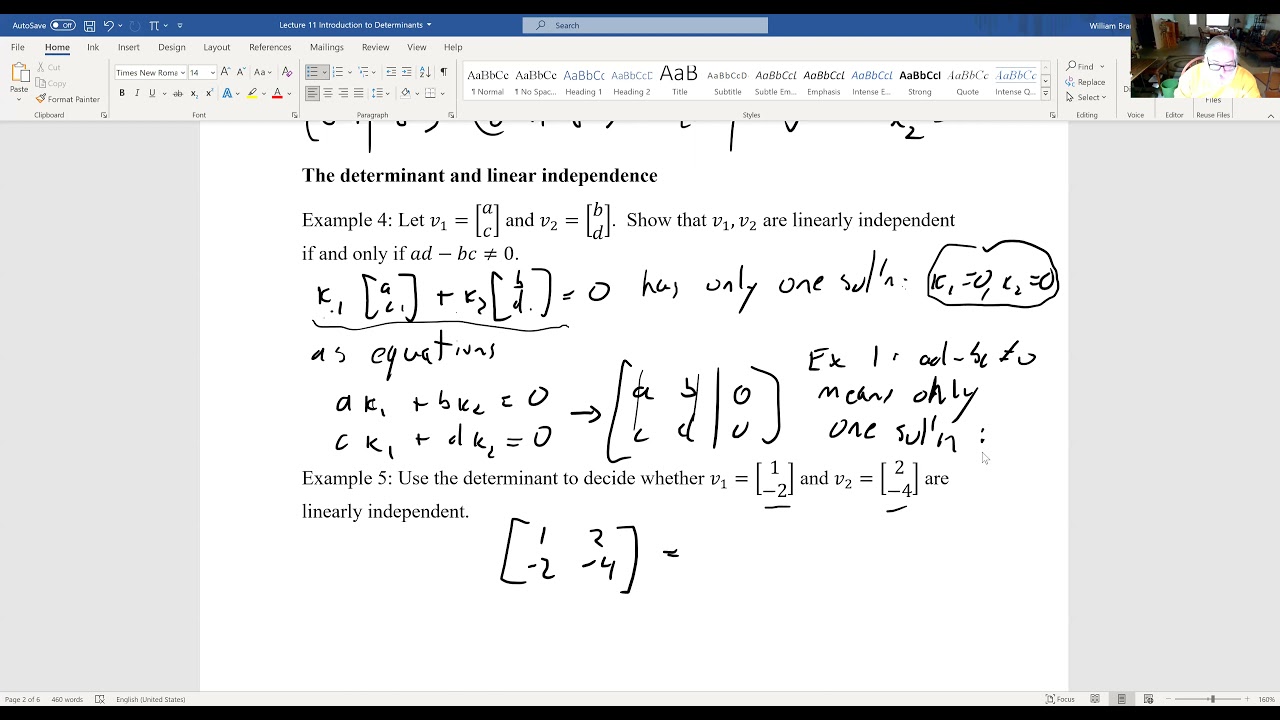 LinAlg Intro to Determinants - YouTube