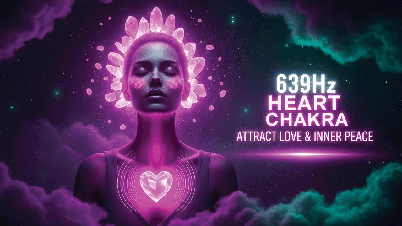 639 Hz Heart Chakra Healing | Attract Love & Inner Peace | Rose Quartz ...