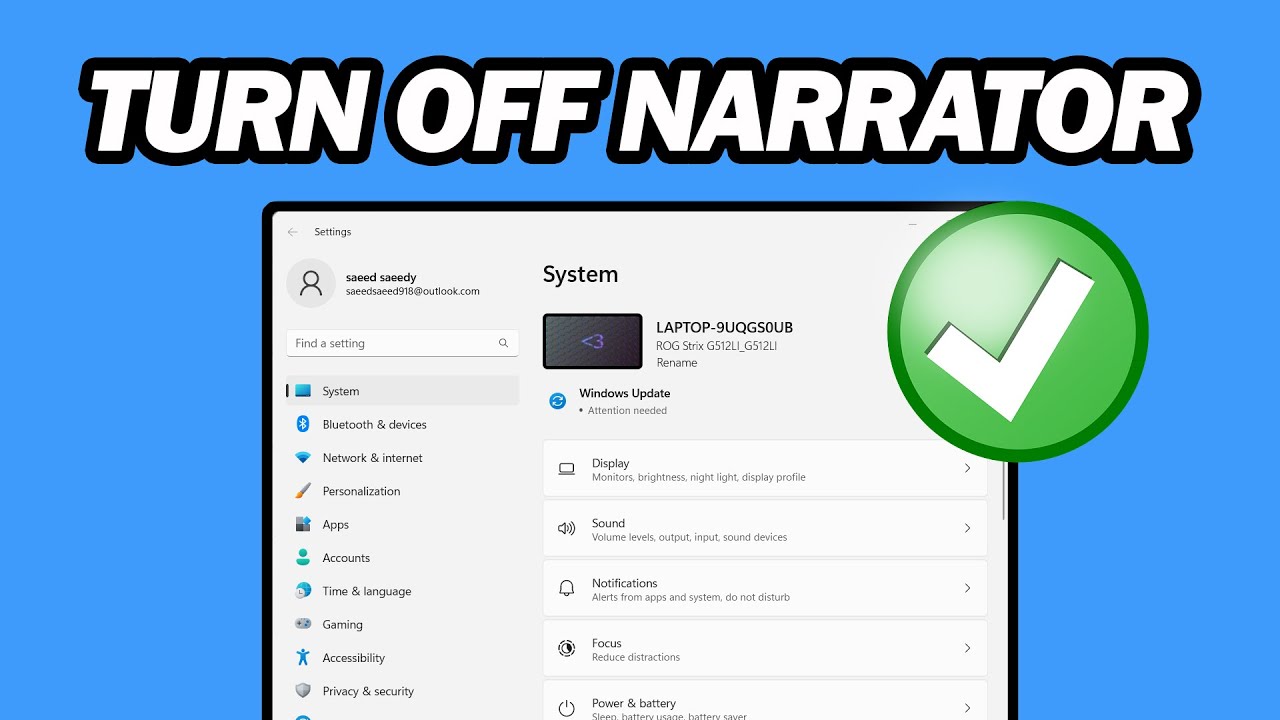 How to Turn Off Narrator on Windows 11 | Fast and Easy - YouTube