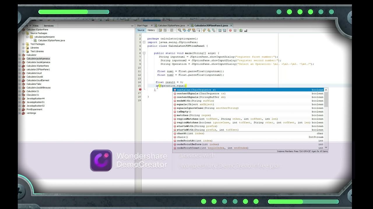 Simple Calculator using JOptionPane in java swing - YouTube
