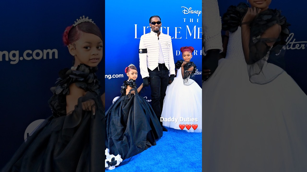 Offset and Beautiful Daughters, “The Little Mermaid” Premiere in ...