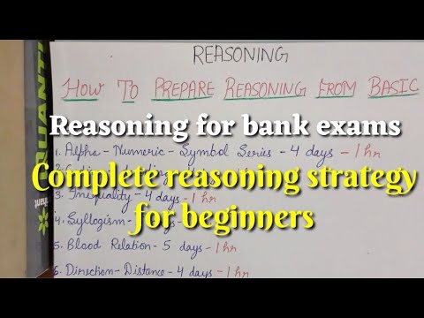 Complete Reasoning strategy for bank exams from basic। Reasoning ...