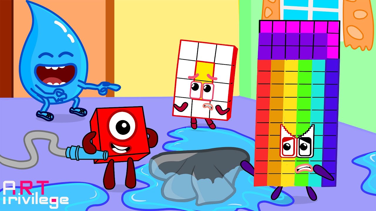 Numberblocks 1, Don't play around and waste water! | Numberblocks ...