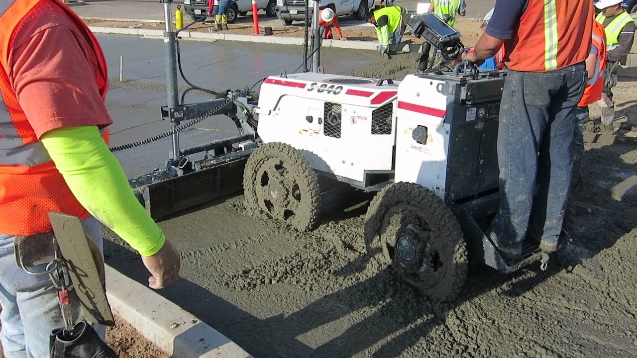 Somero S840 3D-Laser Screed-TechniCon Laser Floors - YouTube