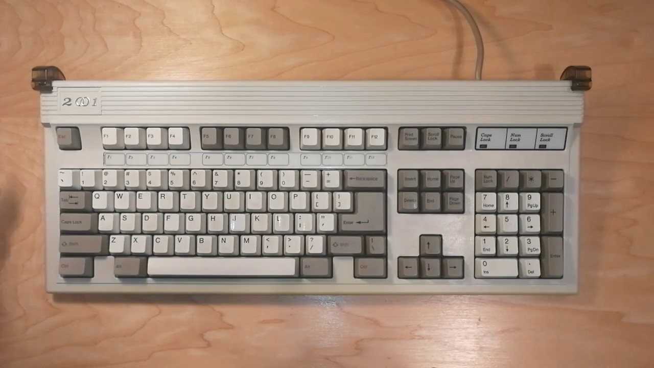 Vintage Focus FK-2001 (Alps SKCM White) Mechanical Keyboard - YouTube
